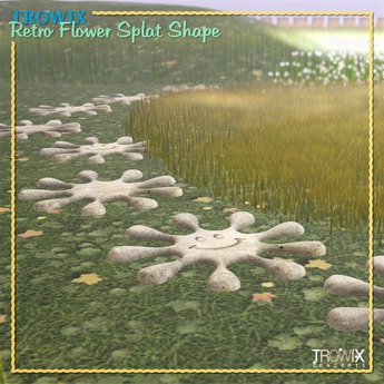 Second Life Marketplace - Trowix - Retro Flower / Splat Shape Mesh Pack