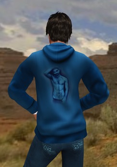 Second Life Marketplace - Breaker Blue Open Hoodie MESH High Detail