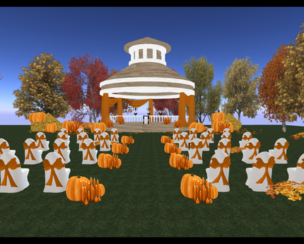 Second Life Marketplace - Fall / Autumn Pumpkin Romance Wedding Venue