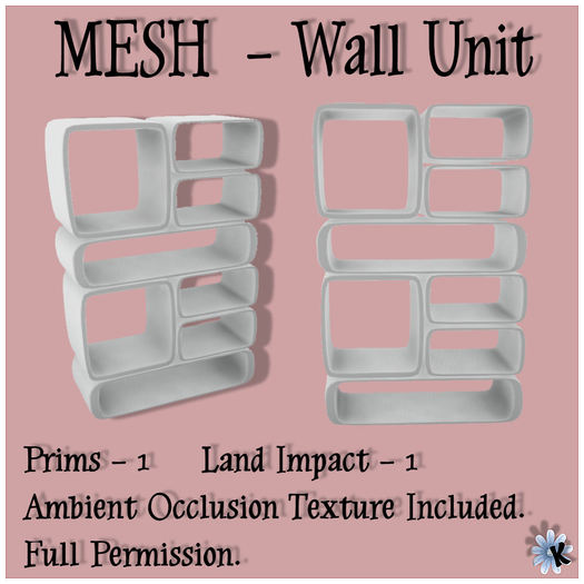 Second Life Marketplace - MESH - Wall Unit (Boxed)