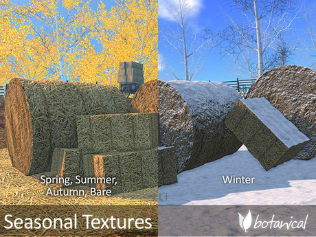 Second Life Marketplace - Botanical - Seasonal Hay Bale Set