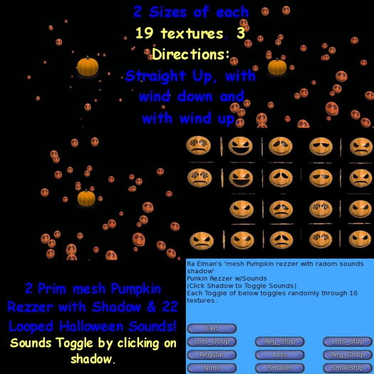Second Life Marketplace - mesh Pumpkin rezzer (18 Textures) with 22 ...
