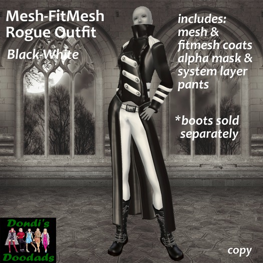 Second Life Marketplace - Dondi's Doodads Mesh-FitMesh Rogue Outfit ...