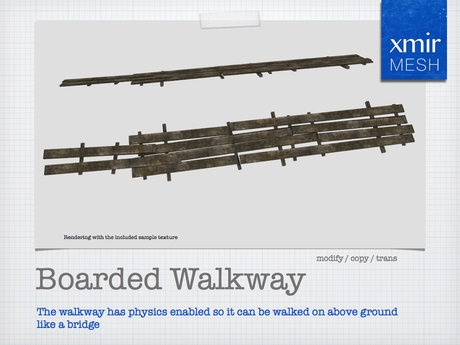 Second Life Marketplace - Boarded walkway and bridge - full perm - xmir ...