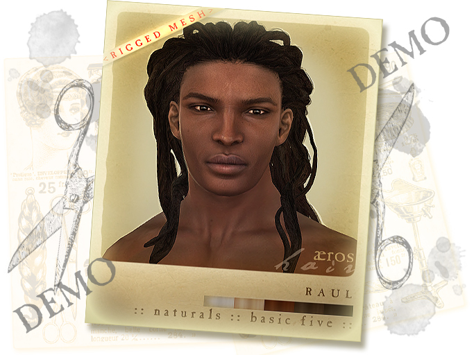 Second Life Marketplace - Aeros Hair Raul :: Naturals :: basic five :: demo