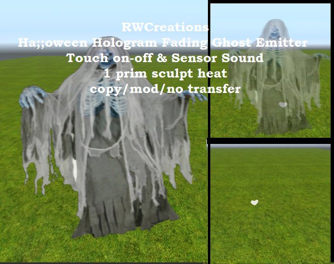 Second Life Marketplace - Halloween Hologram Fading Skeleton Ghost ...
