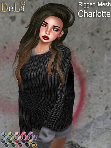 Second Life Marketplace - =DeLa*= Mesh Hair "Charlotte" Colors