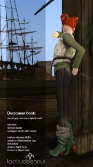 Second Life Marketplace - lassitude & ennui Buccaneer boots (unisex ...