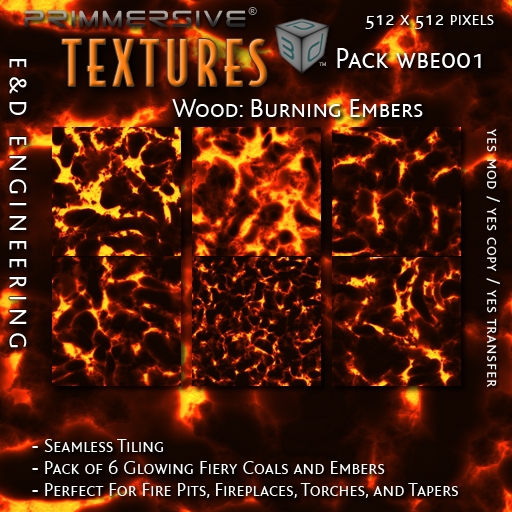 Second Life Marketplace - [WBE001] 6 512px Glowing Coals and Burning ...