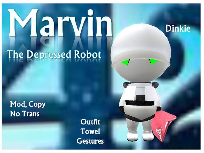 Second Life Marketplace - Marvin the Depressed Robot Dinkie