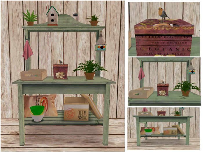 Second Life Marketplace - Garden Workbench with Texture Menu ( 4 ...