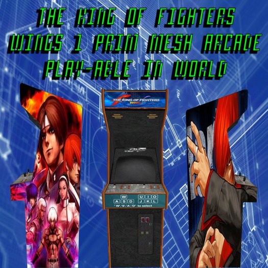 Second Life Marketplace - King Of Fighters Wing 1.8 Arcade Machine Boxed