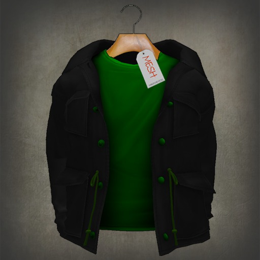 Second Life Marketplace - .::KK::. Green Jacket & Tee **MARKETPLACE ...