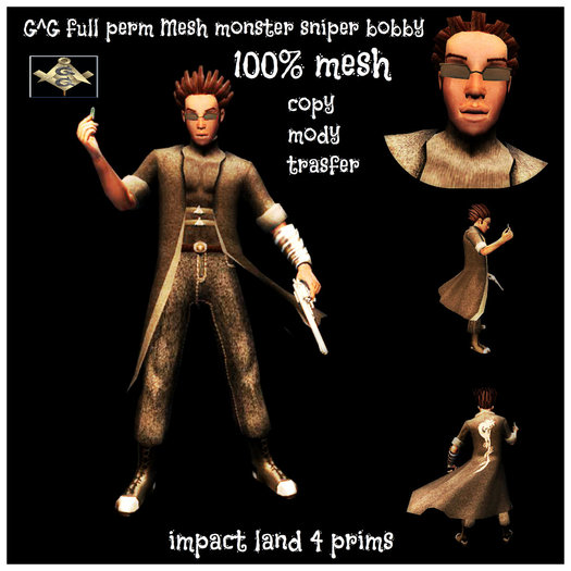 Second Life Marketplace - G^G full perm Mesh monster sniper bobby