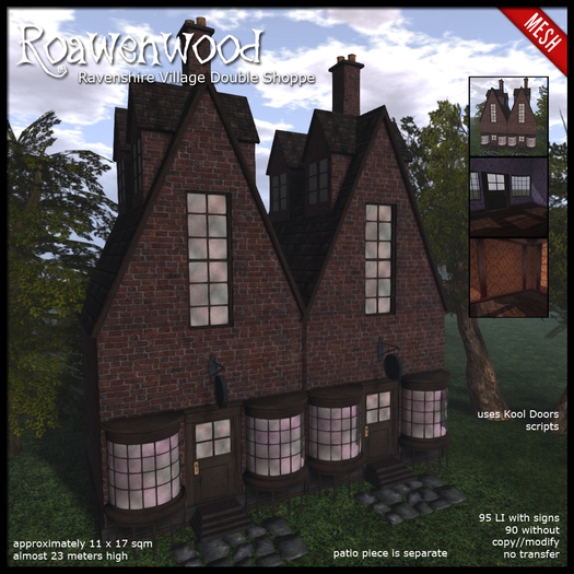 Second Life Marketplace - {RW} Ravenshire Village Double Shoppe Set