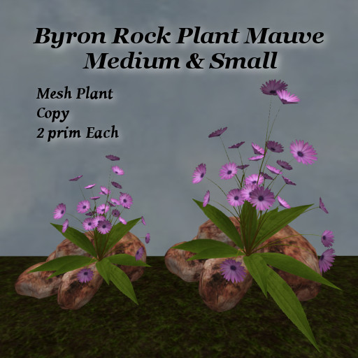 Second Life Marketplace - Byron Rock Plant Mauve - Sandstone Med & Sm
