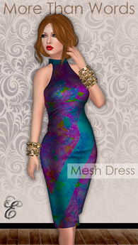 Second Life Marketplace - Entice - More Than Words Dress - Blue Stripe