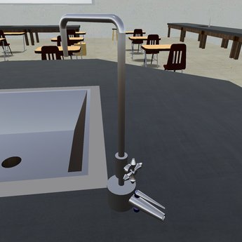 Second Life Marketplace - Vintage Alley Lab Bench - octagonal