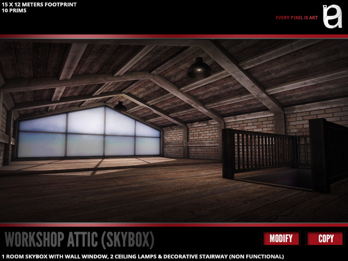Second Life Marketplace - (epia) - Workshop Attic Skybox