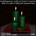 Second Life Marketplace - LadyM's Mesh Tri Candle W Holly - Green