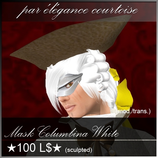 Second Life Marketplace - *FDL* Mask Columbina White (boxed), 18th ...