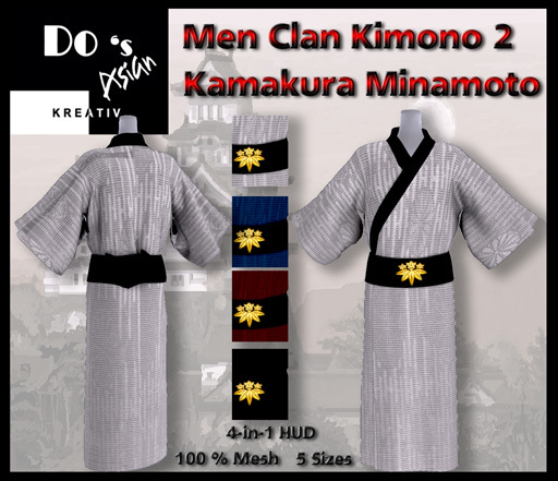 Second Life Marketplace - .:Do's:. Men Clan Kimono 2 Kamakura Minamoto