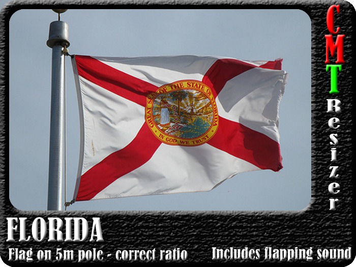 Second Life Marketplace - *TGA* Flag of Florida 1900 5m w/sound & Resizer