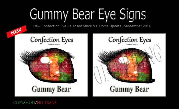 Second Life Marketplace - GUMMY BEAR EYE SIGNS & OFFSPRING