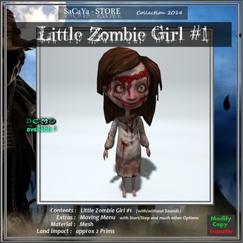 Second Life Marketplace - SaCaYa's Little Zombie Girl #1