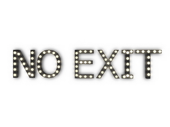 Second Life Marketplace - [Px] "NO EXIT" Illuminated Light Bulbs Sign