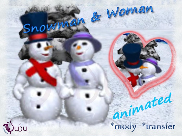 Second Life Marketplace - susu - snowman & woman - animated *real LOVE ...