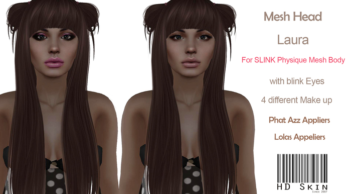 Second Life Marketplace - Demo-Mesh Head Laura incl. Demo Slink Mesh Body