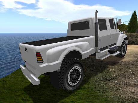 Second Life Marketplace - Diesel Truck 4x4 White with Beadlock Wheels