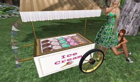 Second Life Marketplace - MESH ICE CREAM CART, CARRITO DE HELADOS