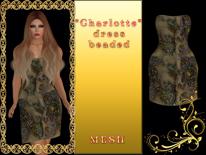 Second Life Marketplace - "Charlotte" dress beaded - Mesh