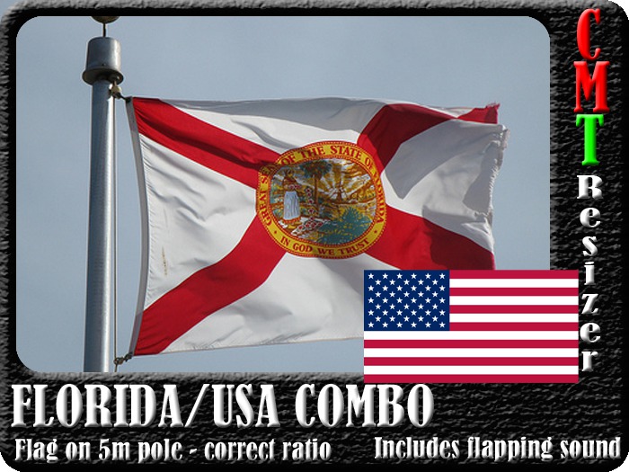Second Life Marketplace - *TGA* Florida-USA Flag Combo Pack 5m w/sound ...