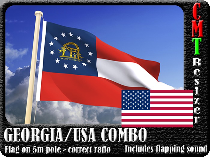 Second Life Marketplace - *TGA* Georgia-USA Flag Combo Pack 5m w/sound ...