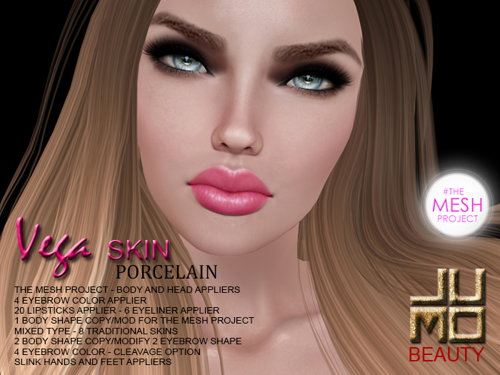Second Life Marketplace - .:JUMO:. Vega Skin Porcelain - The Mesh Project