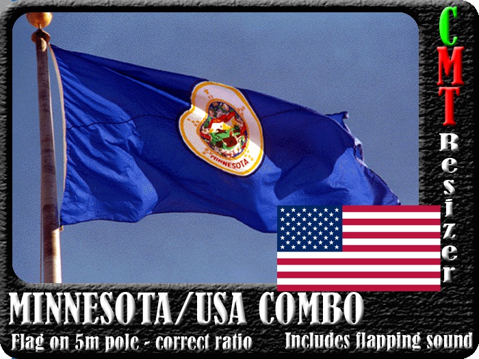 Second Life Marketplace - *TGA* Flag of Minnesota 1983 5m w/sound ...