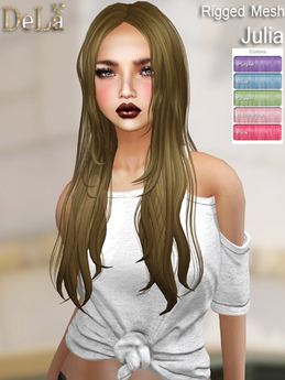 Second Life Marketplace - =DeLa*= Mesh Hair "Julia II" Colors