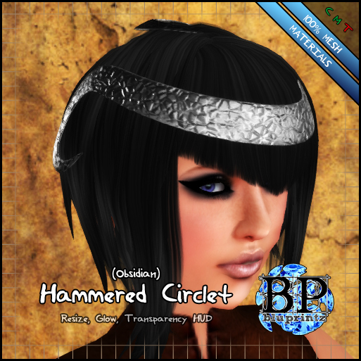 Second Life Marketplace - BP - Hammered Circlet - Obsidian