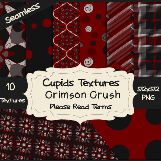 Second Life Marketplace - *Cupids Textures * 10 CRIMSON CRUSH
