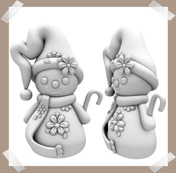 Second Life Marketplace - Full Perm MESH Cute Little Snowgirl kit for ...