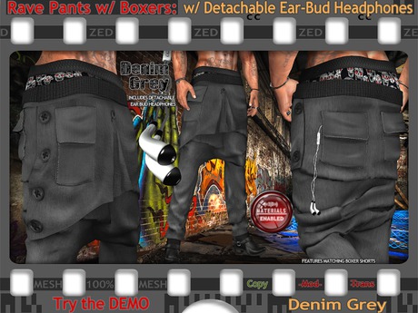 Second Life Marketplace - 50% OFF ZED MESH MATERIALS ENABLED: Grey ...