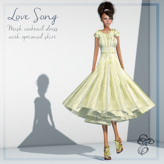 Second Life Marketplace - Entice - Love Song Dress - Yellow