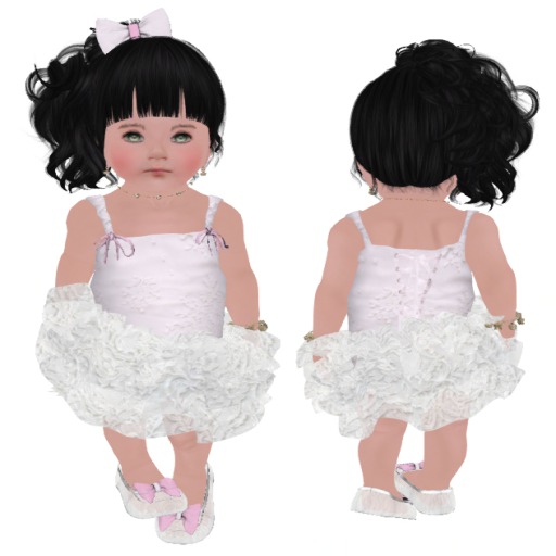 Second Life Marketplace - CDD-Dress/flower girl /imcome/white~ TOT BABY