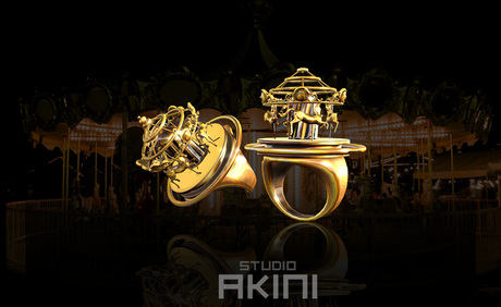 Second Life Marketplace - "AKINI"Carousel Ring Gold