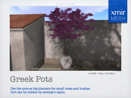 Second Life Marketplace - Greek Pot in 5 textures big Urn for ...