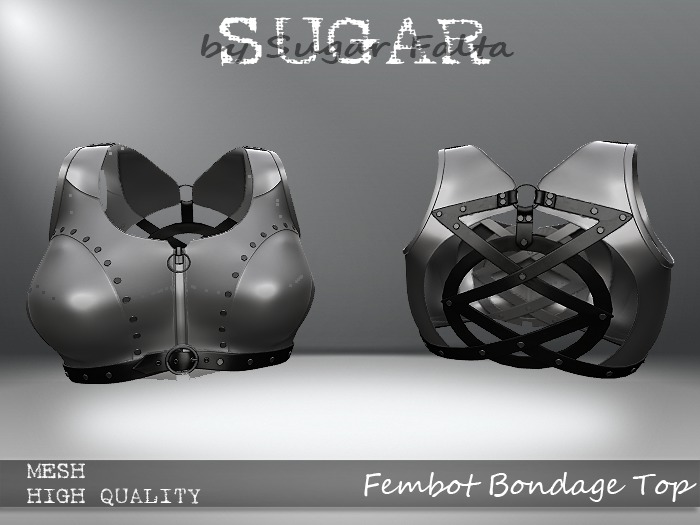 Second Life Marketplace - SUGAR - Fembot Top - SILVER