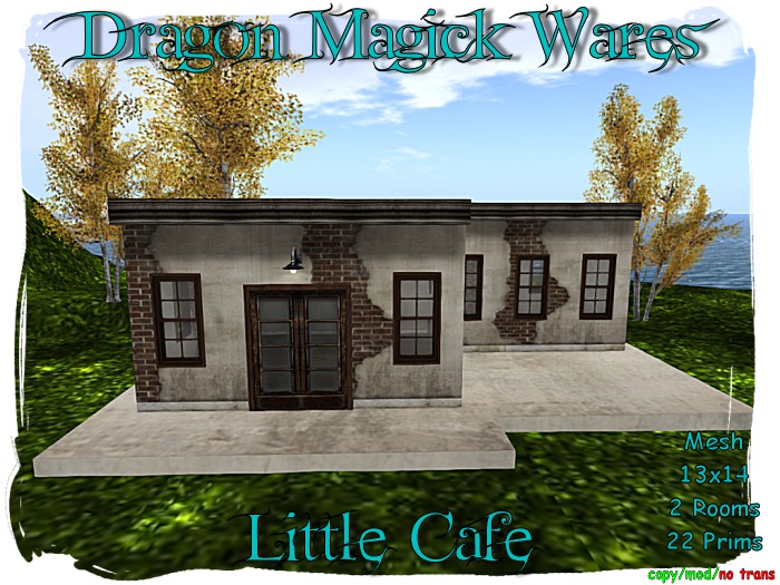 Second Life Marketplace - Dragon Magick Wares Little Cafe Mesh Low Prim